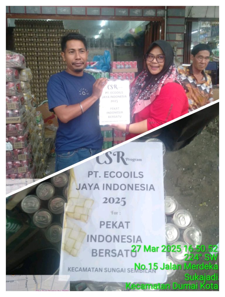 Idul Fitri 1446 H/2025 M, PT. EcoOils Jaya Indonesia Serah Minuman Kaleng bagi Pekat IB - Media ...